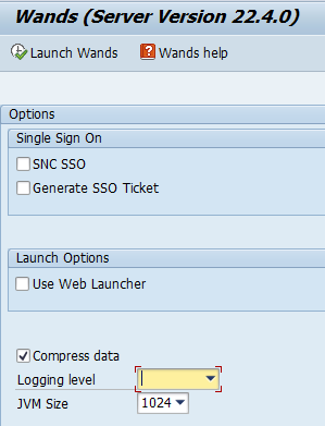 Logging On – Wands for SAP